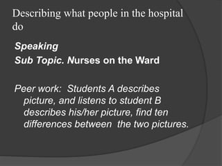 Meeting 1 - in and around the hospital | PPTX