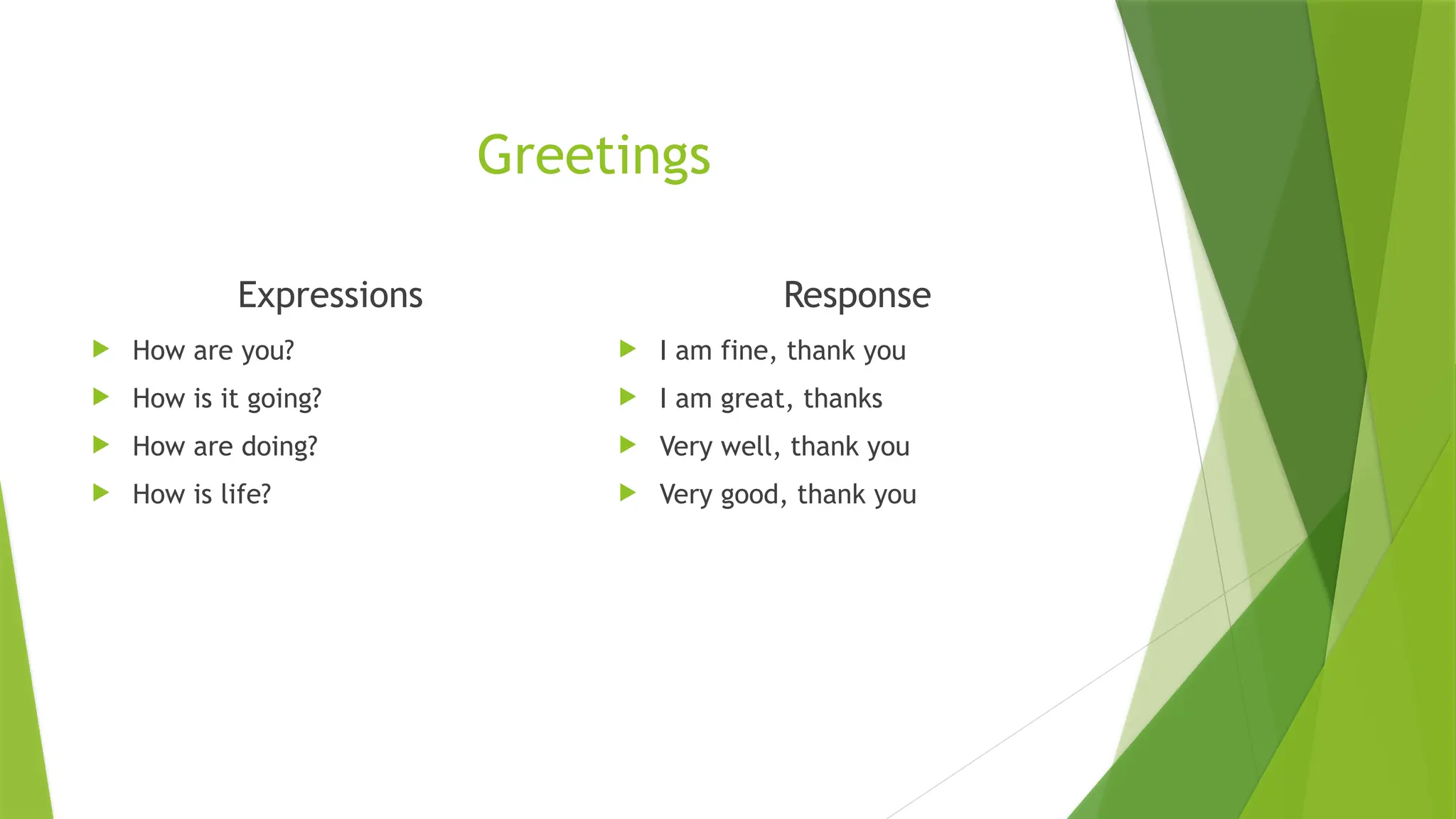 Greetings and Personal Questions in English | PPTX