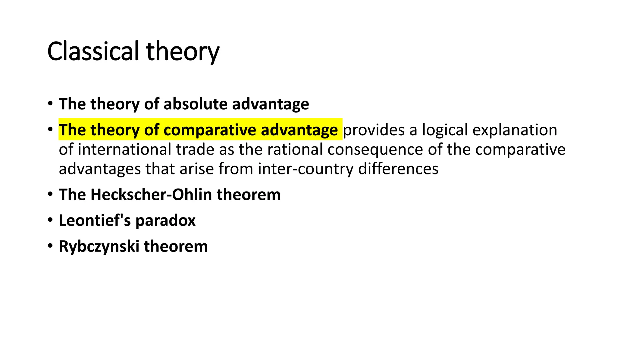 Meeting 1 - Introduction to international economics (International ...