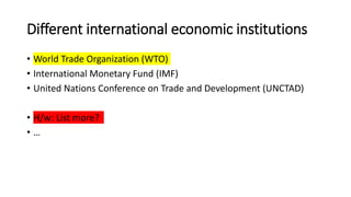 Meeting 1 - Introduction to international economics (International Economics) | PPTX