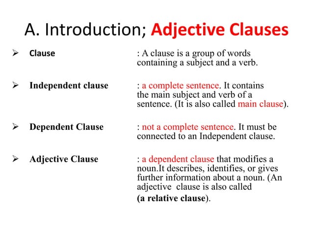 ADJECTIVE CLAUSES | PPTX