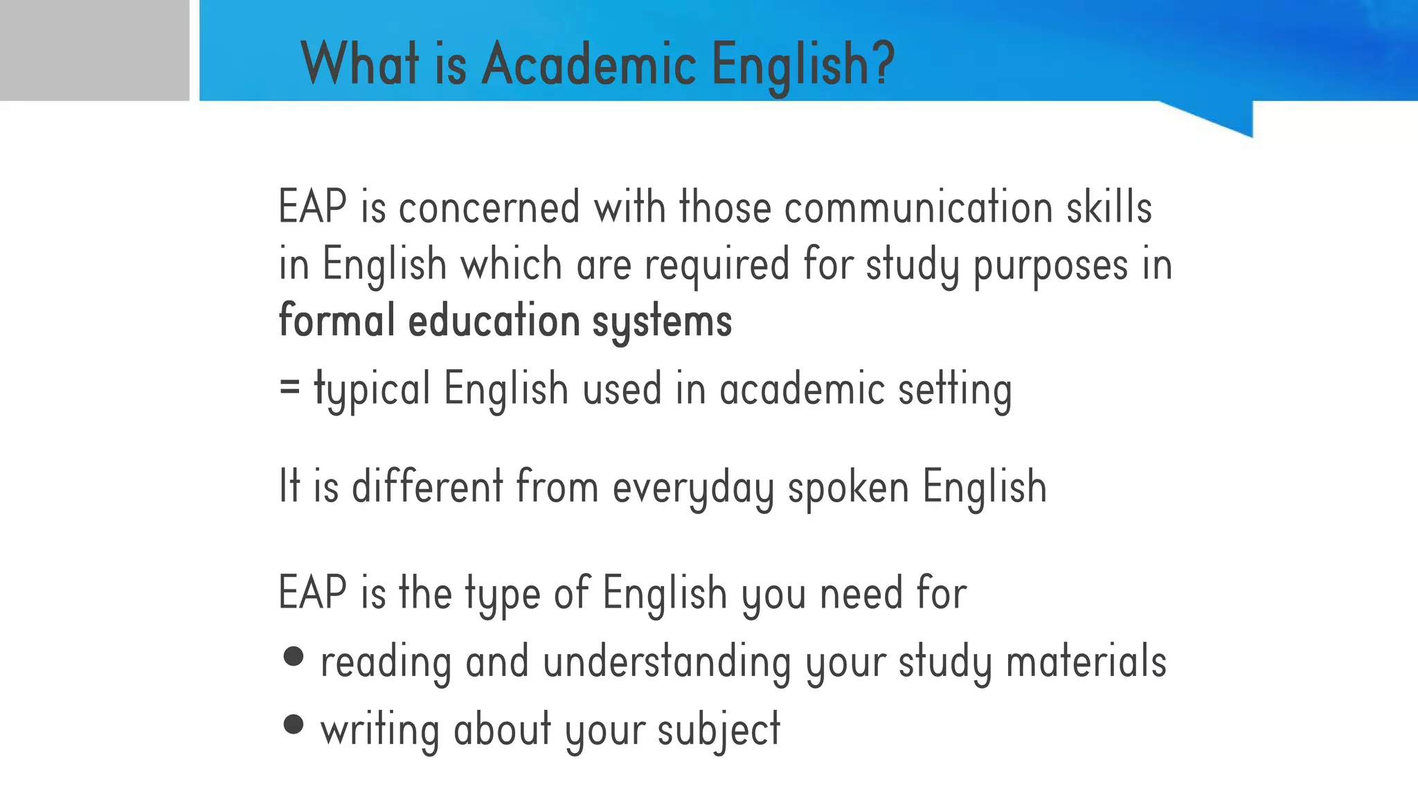English For Academic Purposes | PPT