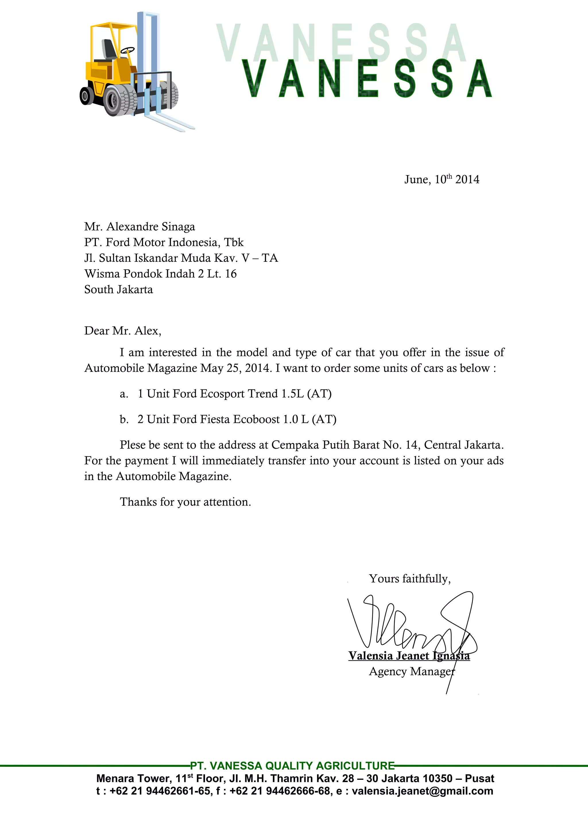Meeting 13 order letter (valensia jeanet 22120579) english | PDF