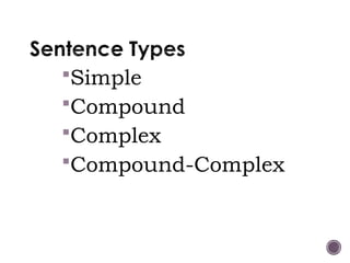 Meeting 1 Sentence Structure in English grammar | PPT