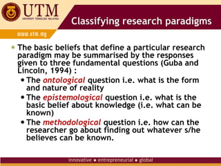 Meeting 2 - Research Paradigm.ppt | Physics | Science