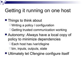 Configuration Management with Cfengine | PPT | Free Download