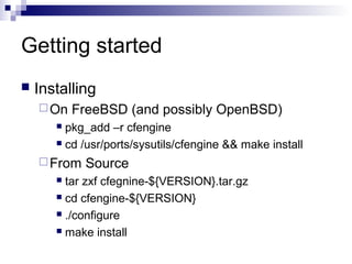 Configuration Management with Cfengine | PPT | Free Download