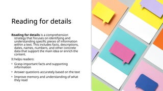 Reading in Detail and Reading Critically as Core Academic Skills | PPTX