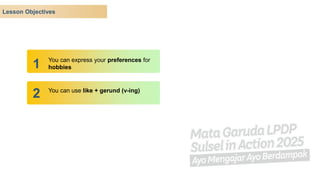 Expressing Hobbies and Preferences Using Like + Gerund in English | PDF