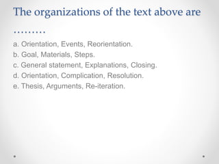 Identifying and Understanding Narrative text | PPTX