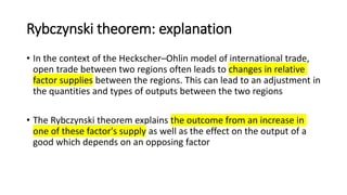 Meeting 3 - Rybczynski theorem (International Economics) | PPTX