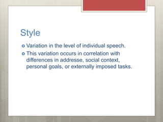 Meeting 3 variation and style | PPT
