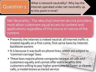 The Battle Over Net Neutrality | PPTX
