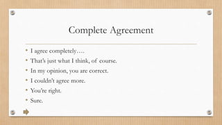 agreeing and disagreeing | PPTX