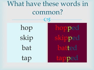 The using of regular and irregular verbs | PPT