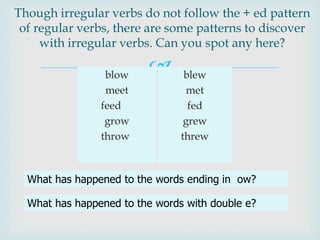 The using of regular and irregular verbs | PDF