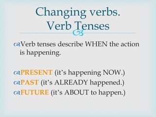 The using of regular and irregular verbs | PPT