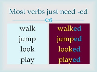 The using of regular and irregular verbs | PDF