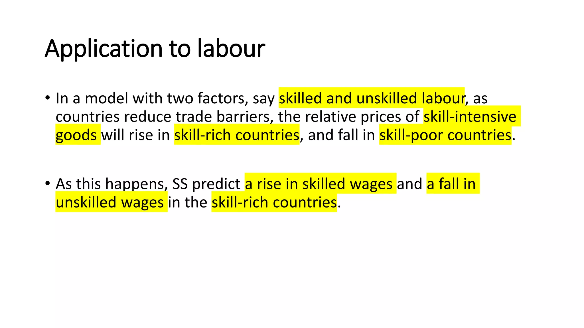 Meeting 4 - Stolper - Samuelson theorem (International Economics) | PPTX