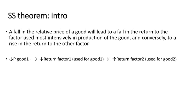 Meeting 4 - Stolper - Samuelson theorem (International Economics) | PPTX