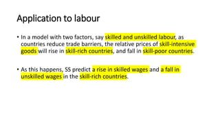 Meeting 4 - Stolper - Samuelson theorem (International Economics) | PPTX