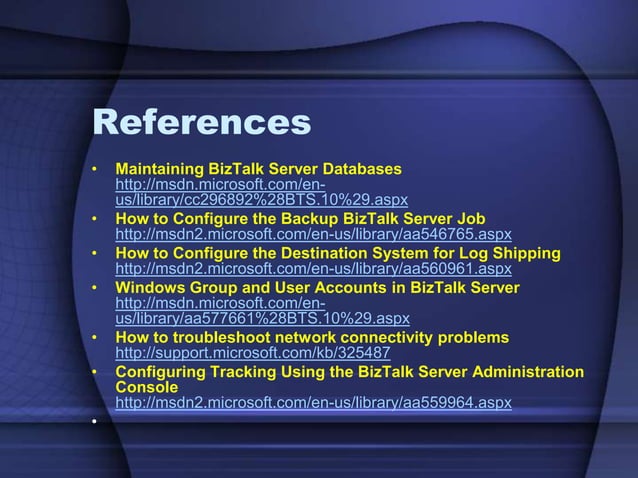Top 10 BizTalk Admin Tips | PPT