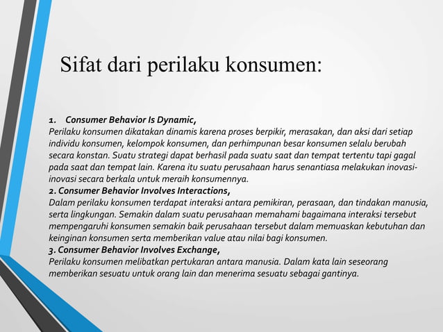 Memahami Terkait Perilaku Konsumen untuk bisnis | PPTX