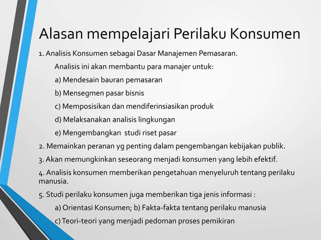 Memahami Terkait Perilaku Konsumen untuk bisnis | PPTX