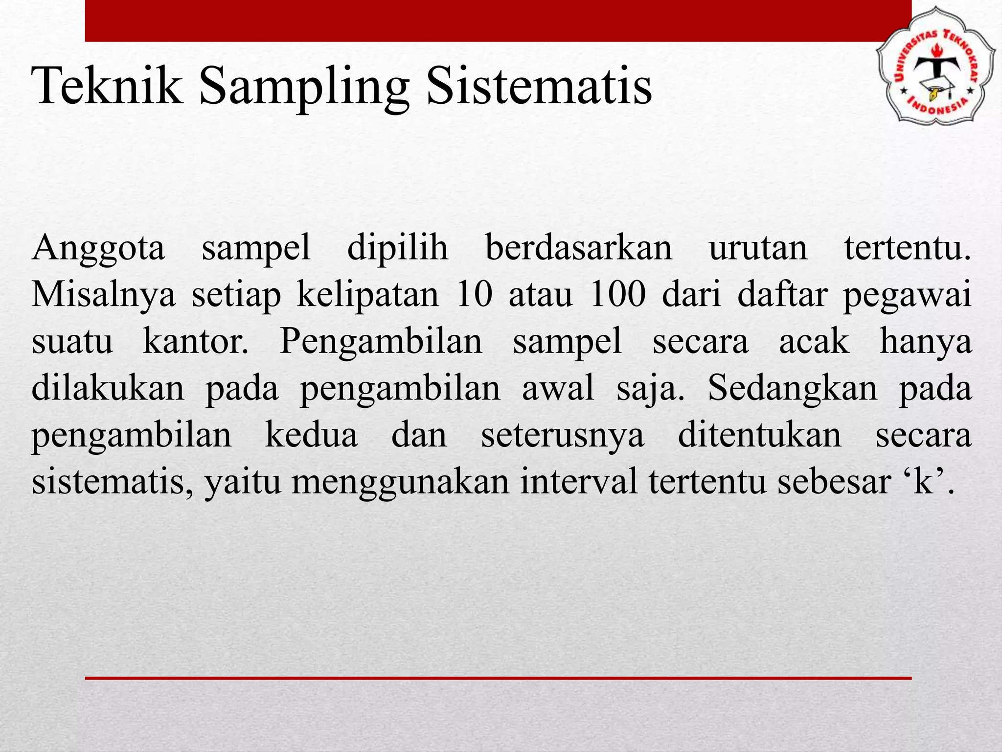Teknik Sampling | PPTX