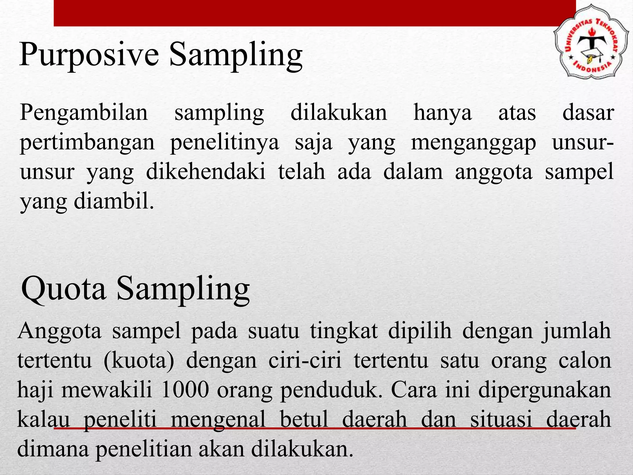 Teknik Sampling | PPTX