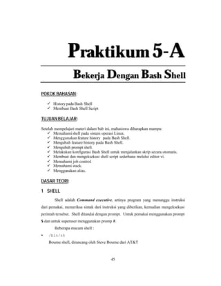 Meeting7 working with bash shell - a-modul | PDF