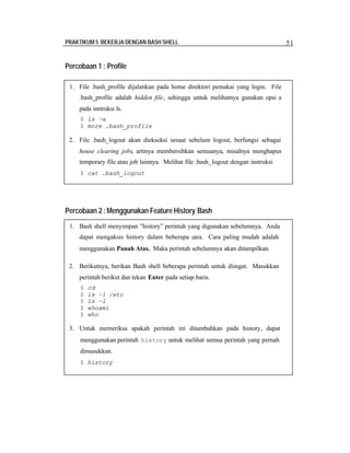 Meeting7 working with bash shell - a-modul | PDF