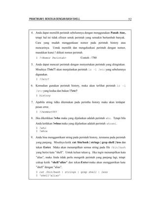 Meeting7 working with bash shell - a-modul | PDF
