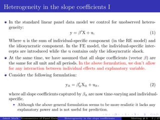 Econometrics of panel data - a presentation | PDF