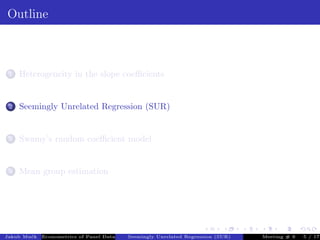 Econometrics of panel data - a presentation | PDF