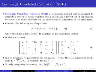 Econometrics of panel data - a presentation | PDF