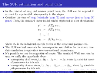 Econometrics of panel data - a presentation | PDF