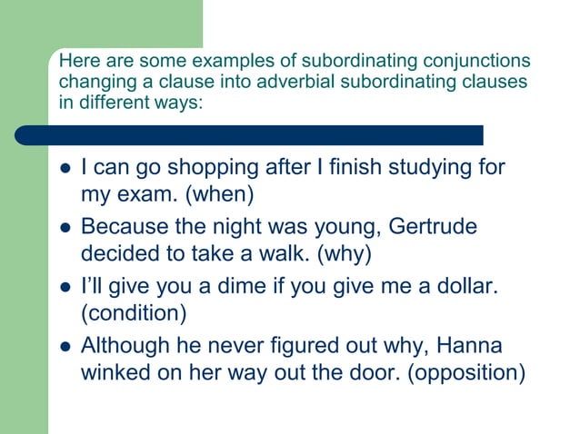 part of speech - a material of Conjunctions | PPT