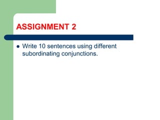 part of speech - a material of Conjunctions | PPT