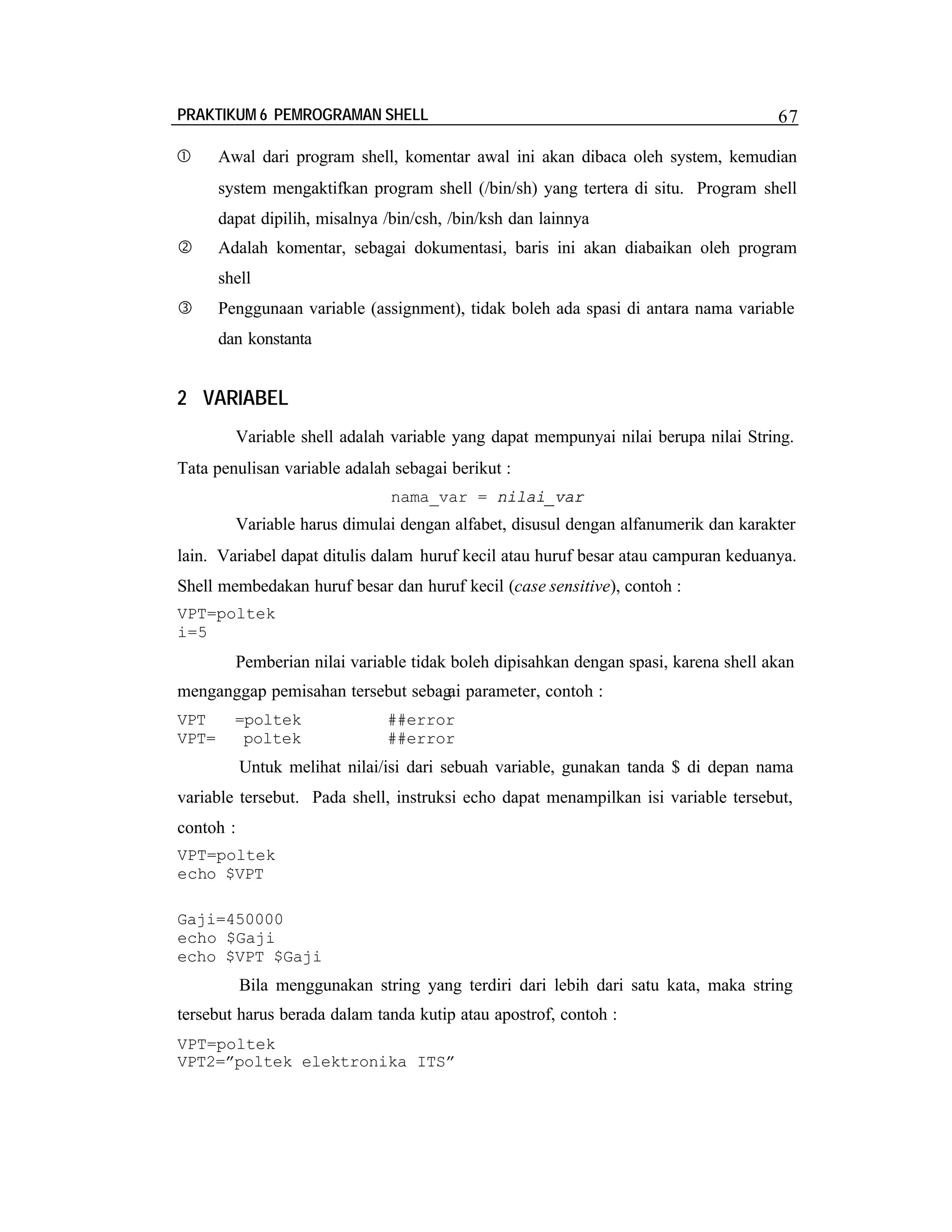 Meeting 9 pemrograman shell - a | PDF
