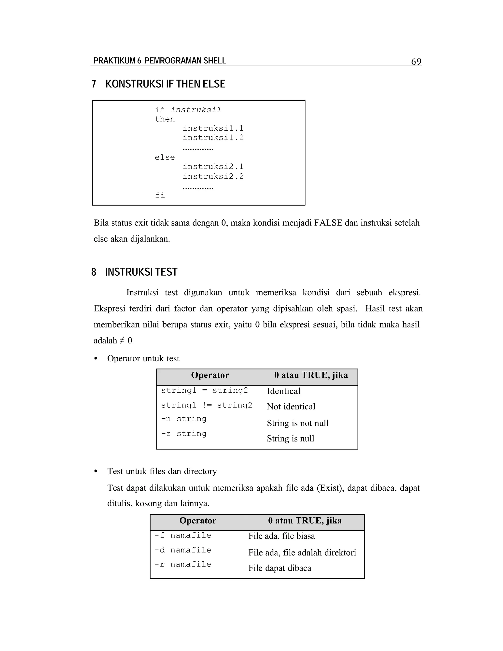 Meeting 9 pemrograman shell - a | PDF