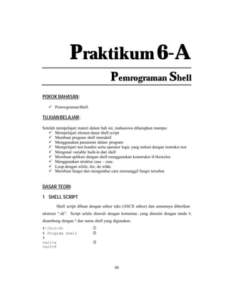 Meeting 9 pemrograman shell - a | PDF