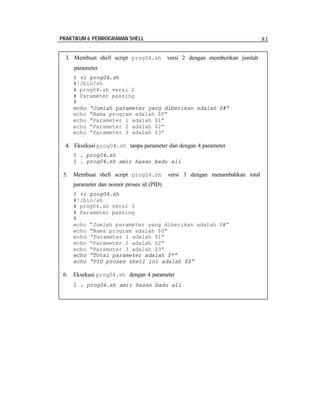 Meeting 9 pemrograman shell - a | PDF