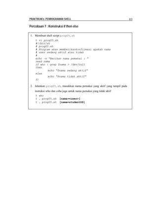 Meeting 9 pemrograman shell - a | PDF