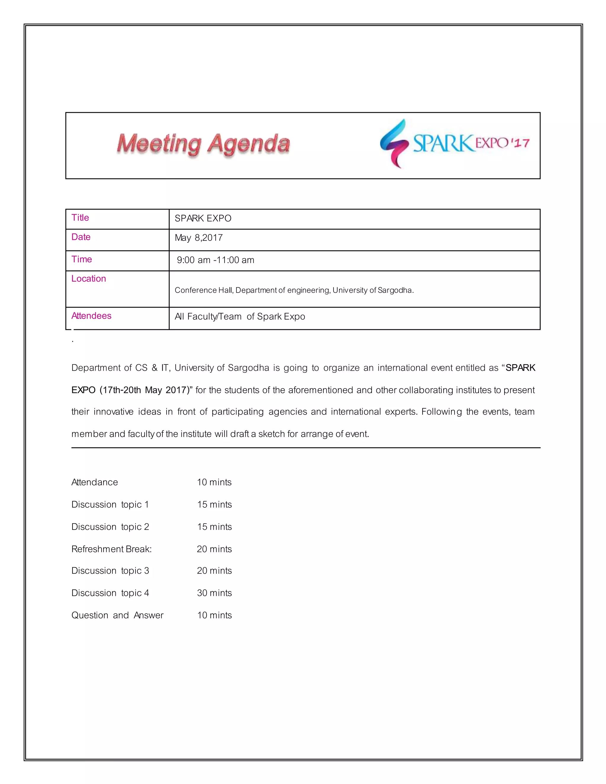 How to write a meeting agenda? | DOCX