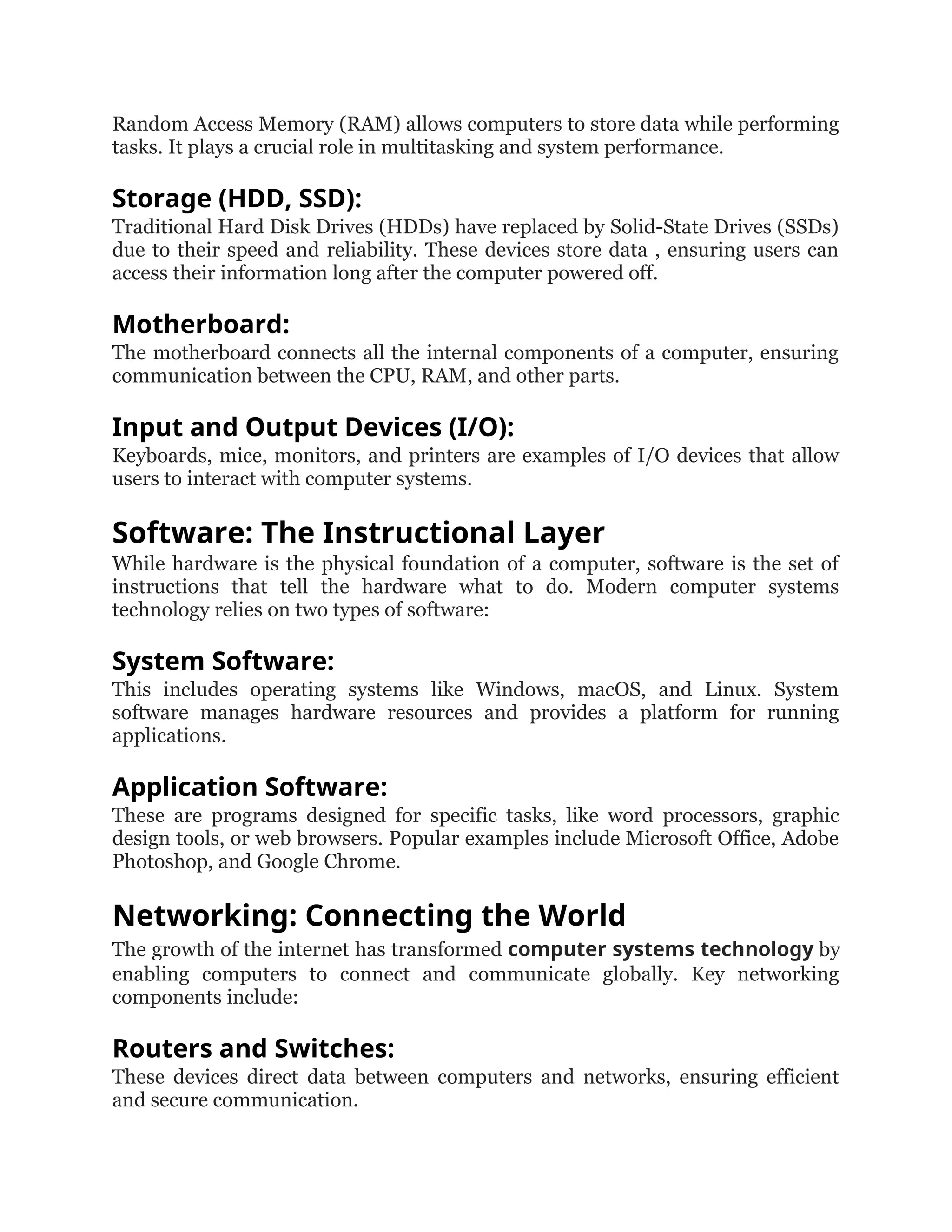 Computer Systems Technology: Paving the Way for Digital Future | DOCX