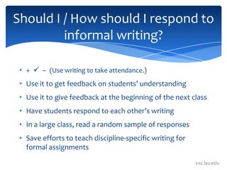 Writing-Intensive Teaching | PPTX