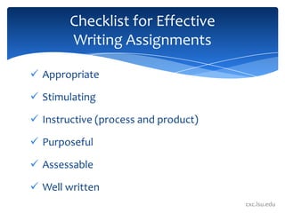 Writing-Intensive Teaching | PPTX