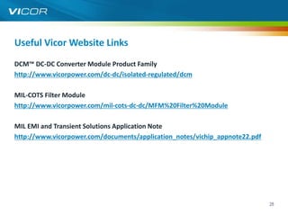 Meeting DC-DC Power System Requirements in Defense Applications Webinar ...