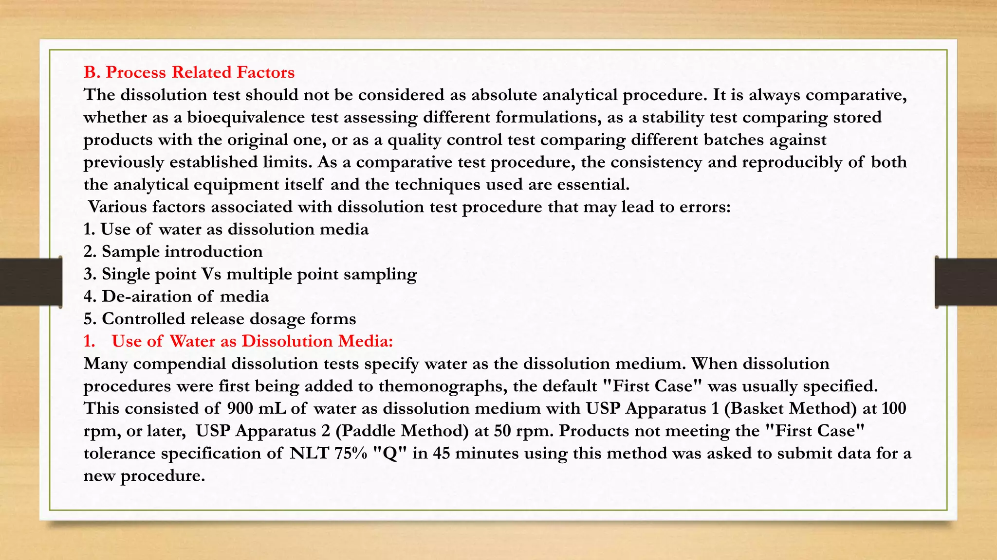 MEETING DISSOLUTION REQUIREMENTS PROBLEMS OF VARIABLE CONTROL IN ...